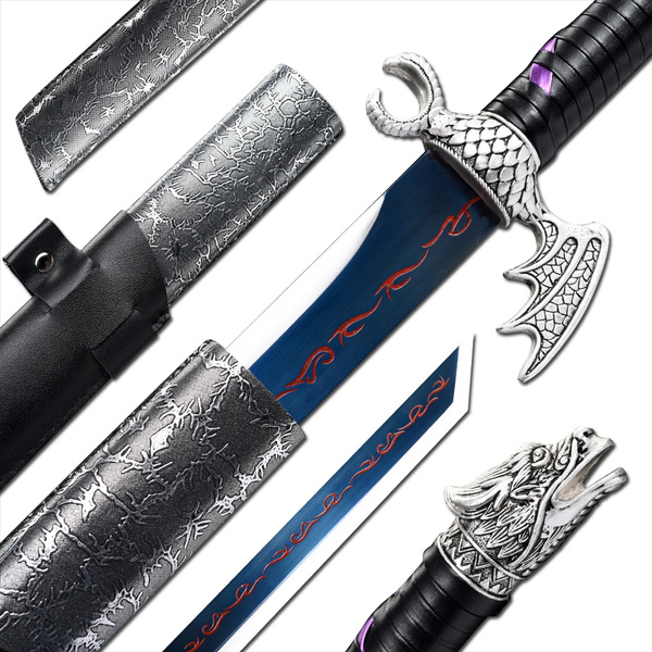 Quan Tang Katana Traditional Chinese Tang Heng Knife Hand Grind Jungle ...