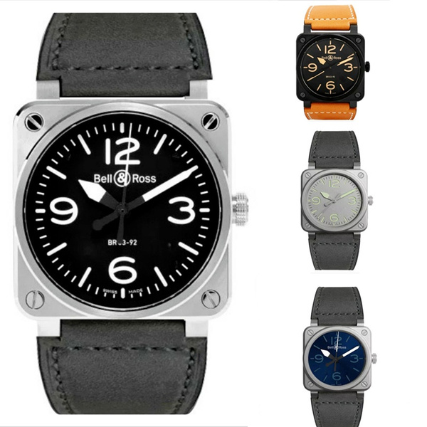 Mens Large Dial Watches BR Bell Watch Ross Watch Luxury Watches Men Top ...