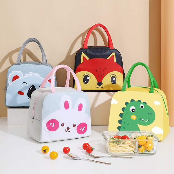 Children Lunch Bag Portable Cute Dinosaur Animals Waterproof Food ...