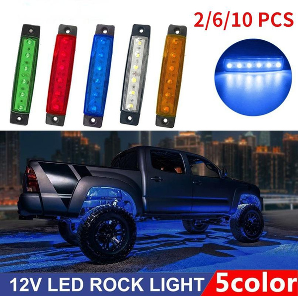 5 color rock lights 12V waterproof LED car chassis atmosphere lights ...