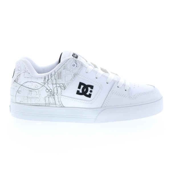 DC Star Wars Pure Mens White Leather Lace Up Collaboration Sneakers ...