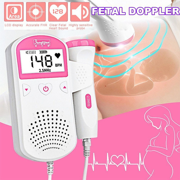 240 BPM 2.0MHz Home Fetal Doppler Heart Rate Monitor Baby Ultrasonic ...