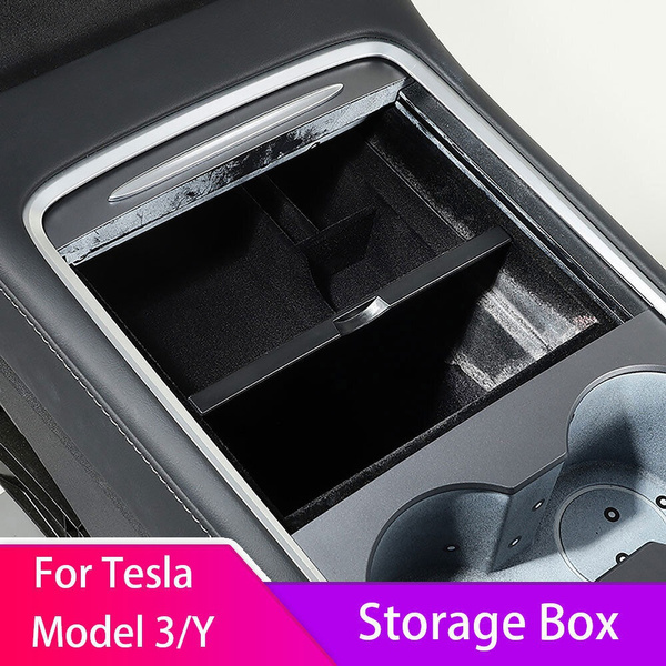 3pcs/set for Tesla Model 3 Y 21-22 Car Central Armrest Hidden Flocking ...