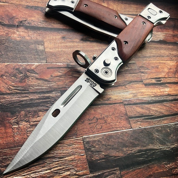 2022 Tactical Bayonet AK-47 Knife AUTO Spring Assisted Knives Military ...