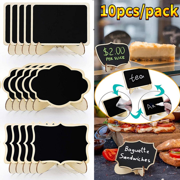 10pcs/pack Mini Chalkboard Signs Framed Small Chalkboard Labels with ...