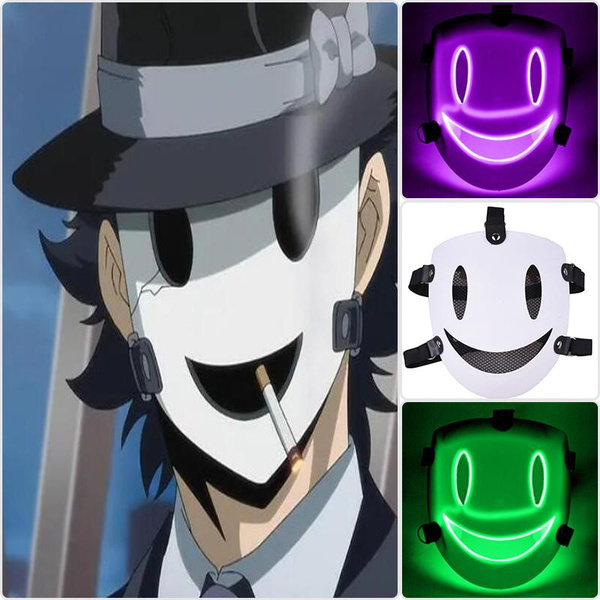 Anime cosplay high rise cosplay mask, neon light up LED party mask ...