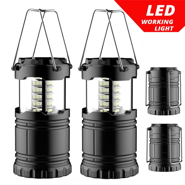 30 LED Portable Camping Lantern Battery Operated Torch Light Tent Lamp ...