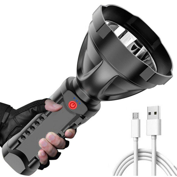 Super Bright Portable Flashlight LED Searchlight 3 Modes USB ...