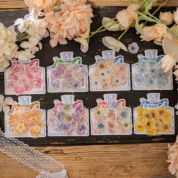 Hot Stamping Glue Stickers Flying Flowers Like A Dream Series ...