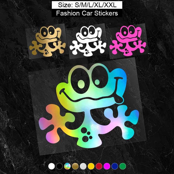 1PC Lovely Frog Reflective Car Stickers Art Decal for Car Trucks Bumper ...