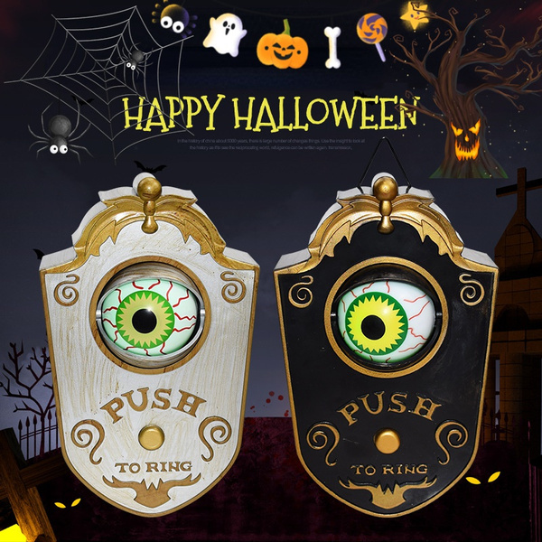 Halloween One Eyed Doorbell Haunted Decoration Horror Props Glowing ...