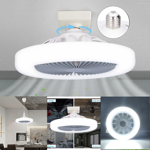 Home Ceiling Fan Light Small E27 30W Silent LED Fan Lamp | Wish