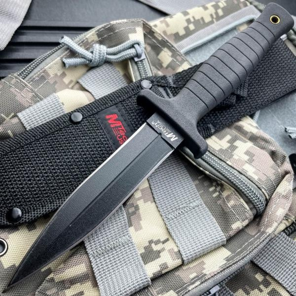 9" Double Edge Military Boot Knife Tactical Throwing Dagger Fixed Blade ...