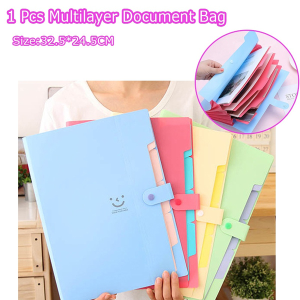 1Pcs Multilayer Document Bag Colorful A4 Kawaii Waterproof File Folder ... 1Pcs Multilayer Document Bag Colorful A4 Kawaii Waterproof File Folder ...