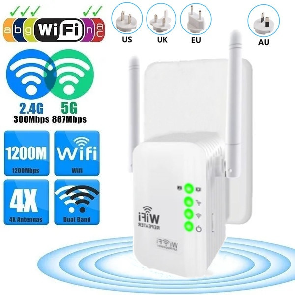 WiFi Signal Range Booster 300Mbps Wi-Fi Amplifier Wireless Network ...