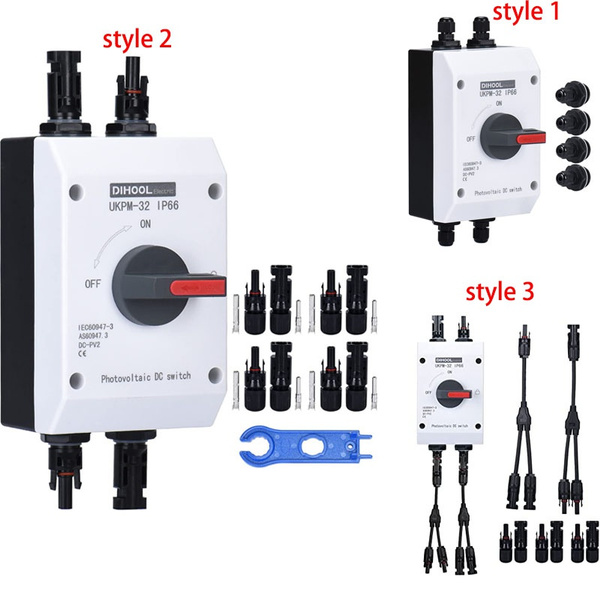 New Solar Isolator Disconnect Switcher Box DC1200V 32A Photovoltaic Circuit Breaker Waterproof ...
