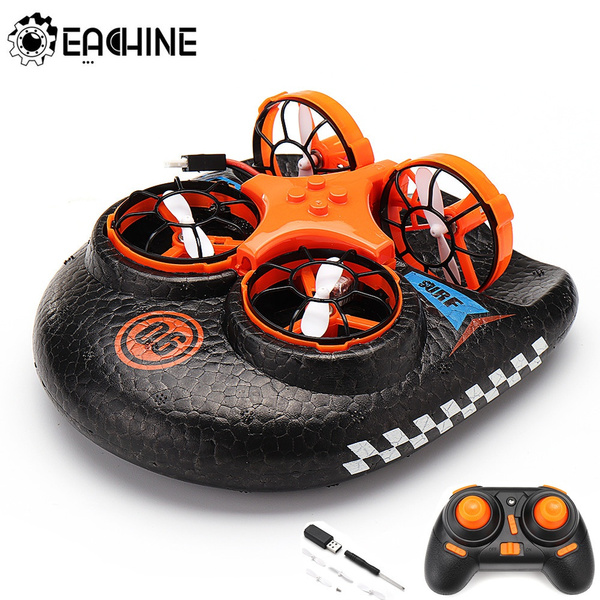 Eachine E016F 3-in-1 RC Quadcopter Drone Helicopter EPP Flying Air Boat Land Driving Mode ...
