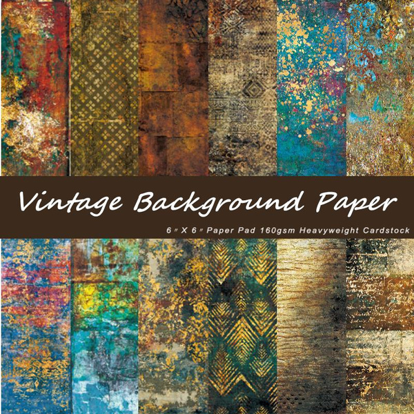 6 Inch Vintage Themed Background Paper - Scrapbook Paper DIY Art ...