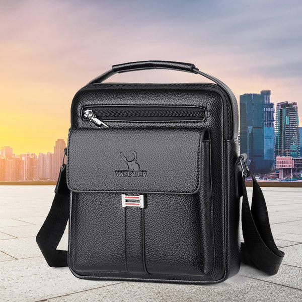 Men's Business Shoulder Bag Messenger Bag Retro One Shoulder Messenger ...