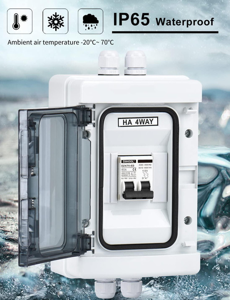 PV Disconnect Box DC/AC400V Miniature Circuit Breaker Waterproof Ip65 ...