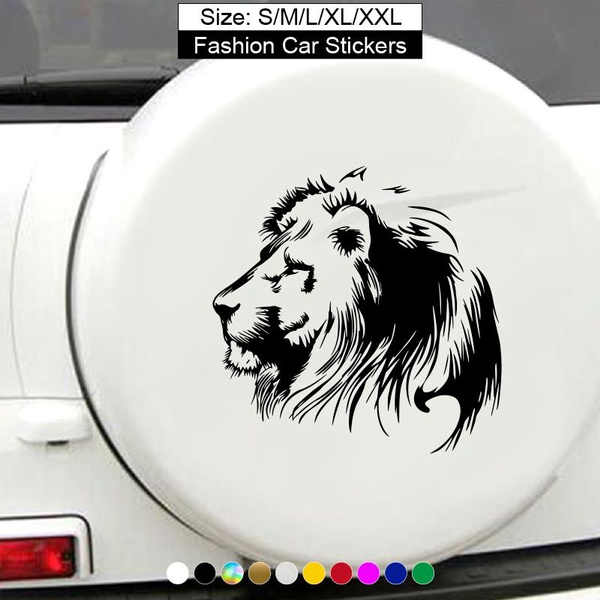 1PC Lion, Car Stickers Cartoon Car Sticker Self-adhesive Vinyl Decal ...