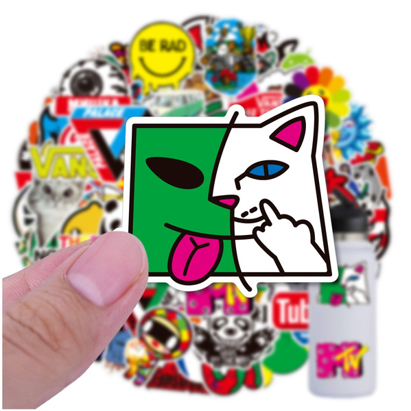 10/25/50/100pcs Cool skateboard logo stickers Mixed brand Logo graffiti ...