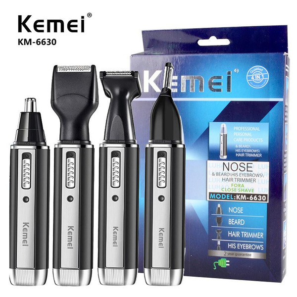 Kemei KM-6630 4 In 1 Rechargeable Nose Trimmer Beard Trimer for Men ...