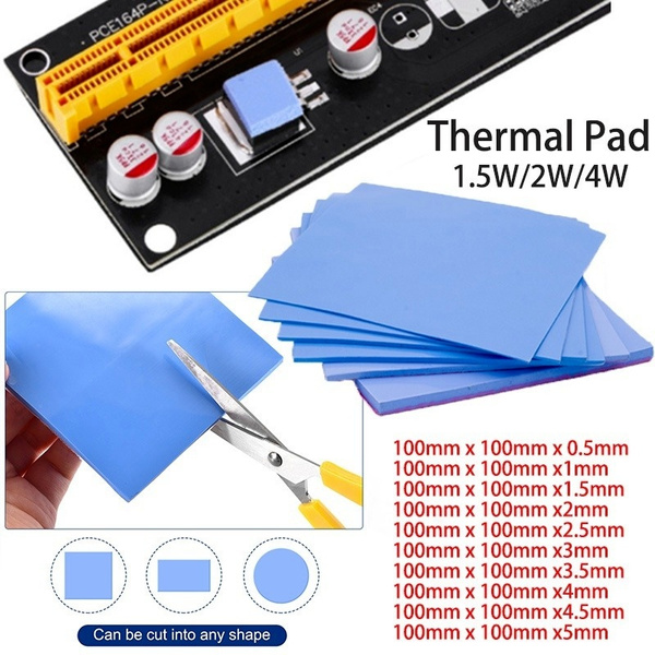 Thermal Pad Heat Conduction Silicone Pads 100mmx100mm 1.5W/2W/4W for ...