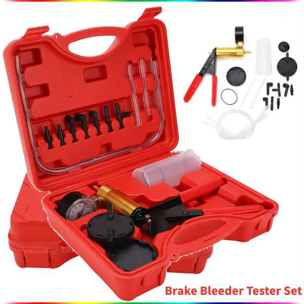 Hand Held Brake Bleeder Tester Set Bleed Kit Vacuum Pump Car Motorbike ...
