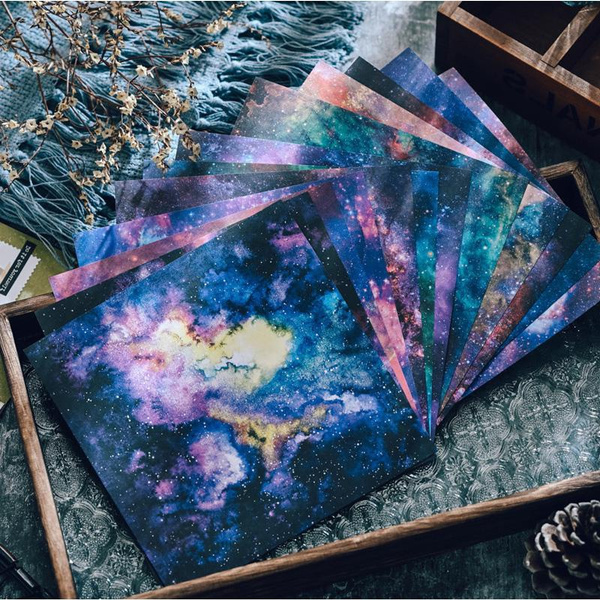 Scrapbook Paper 15x15cm Starry Sky Set - Colorful Scrapbooking Paper ...