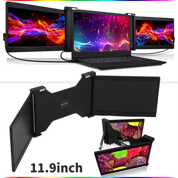 Professional External Dual Screen Extender 11.9in FHD IPS HDR USB C ...