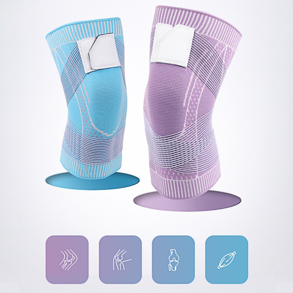 1Pair (2Pcs) /Single(1Pcs) Knee Brace with Double Strap Pressure ...