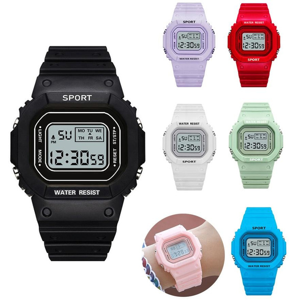 Stopwatch Wrist Watch LCD Watches Watch Display Digital Waterproof ...