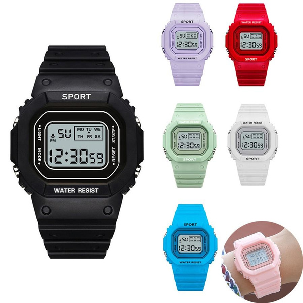 Sport LCD Display Stopwatch Waterproof Men Business Watches Watch ...
