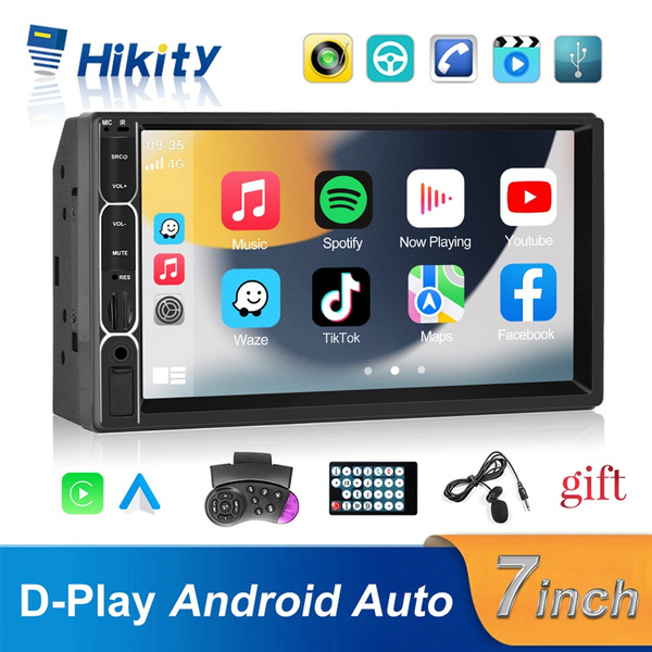 HIKITY Double Din 7” Touch Screen Car Stereo Radio 2 Din Android Auto ...