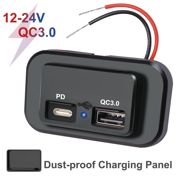 Dual PD USB Car Charger Socket 12V/24V 3.1A USB Charging Outlet Power ...