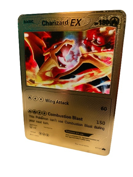 Pokemon Charizard EX Custom Metal Gold Card | Wish
