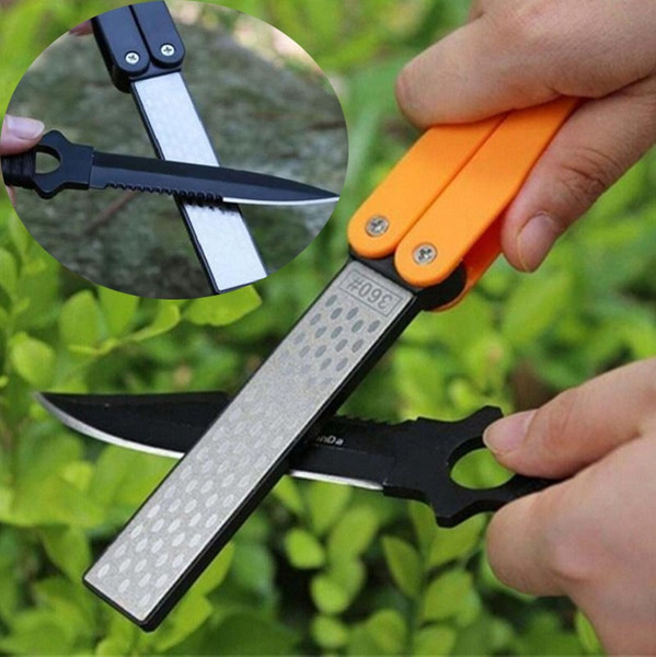 Double Sided Folded Pocket Sharpener Diamond Knife Sharpening Outdoor ...