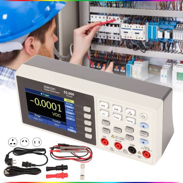 Multimeter Portable Desktop LCD 55000 Count Data Saving Digital ...