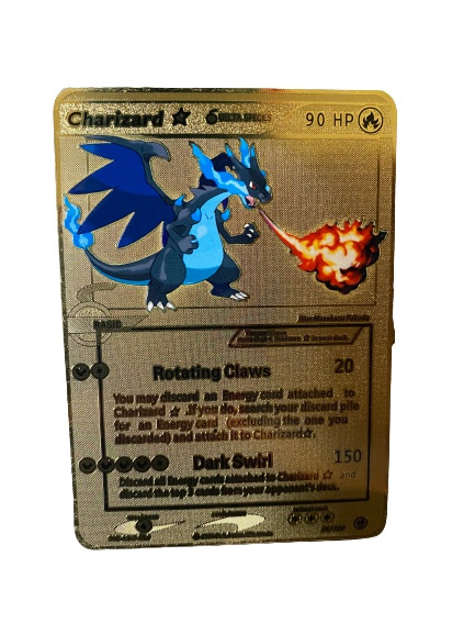 Pokemon Charizard Custom Metal Gold Card | Wish