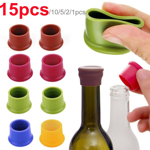 2023 Newest Silicone Wine Stoppers Leak-proof Wine Bottle Cap Soda ...