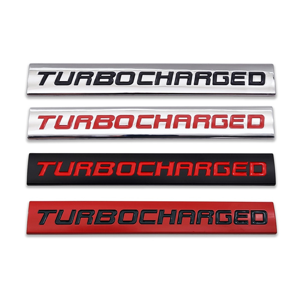 Chrome Metal TURBOCHARGED Logo Car Emblem 3D Badge Rear Trunk Sticker ...