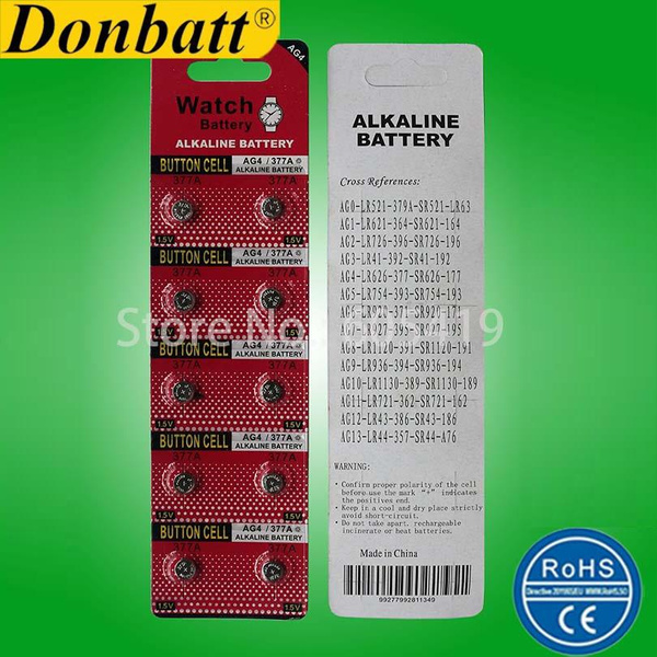 AG4 LR626 SR626 377A 1.5V alkaline button cell batteries for watches | Wish