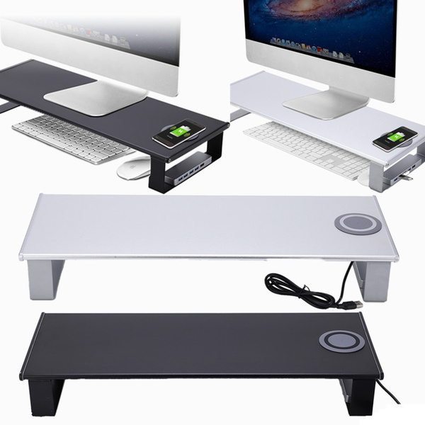 Monitor Stand Riser With Wireless And USB3.0 Hub Support Data Transfer ...