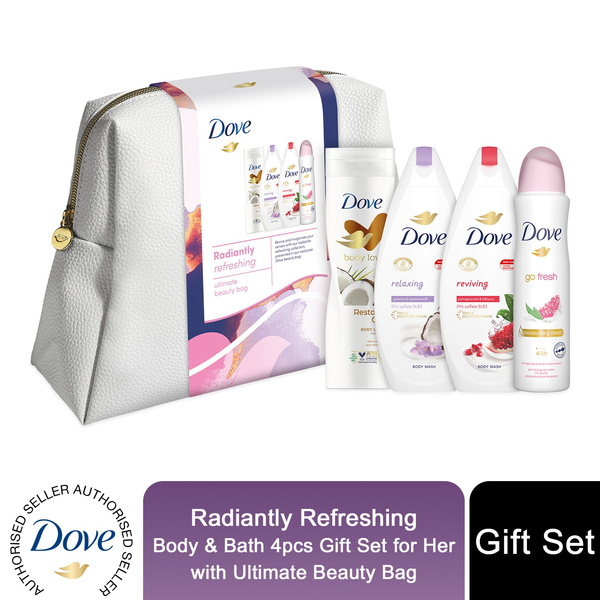 Dove Body & Bath Radiantly Refreshing Ultimate Beauty Bag 4pcs Gift Set ...