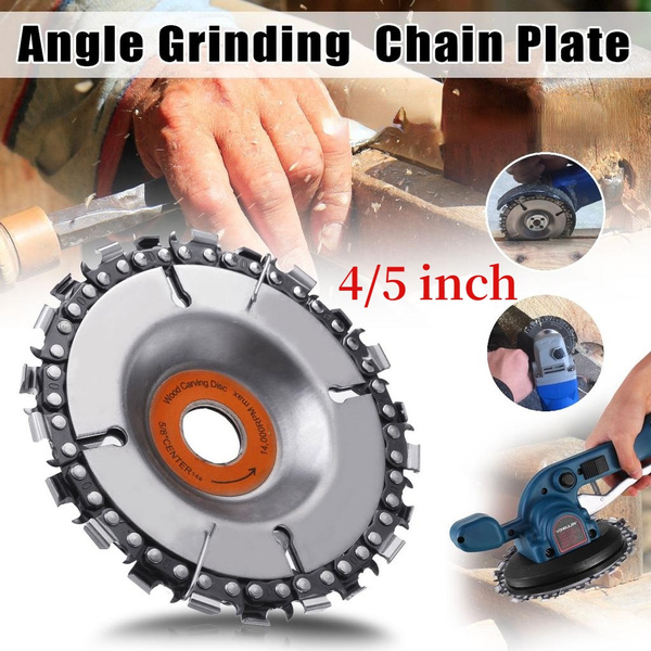 4/5inch Angle Grinder Chain Disc Wood Notching Saw Blade Woodworking ...