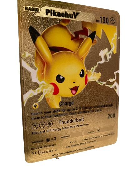 Pokemon Pikachu Custom Gold Metal Card | Wish