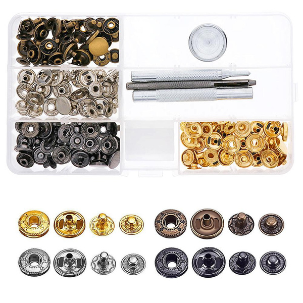 40 Set Leather Craft Snap Fasteners Snaps Button Press Studs with 633 ...