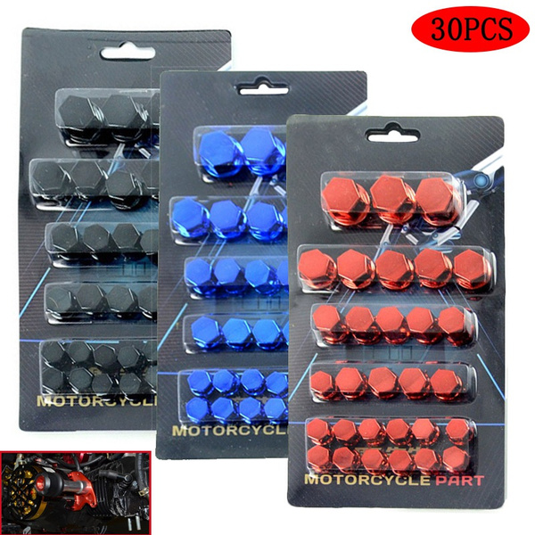30PCS/Set Motorcycle Screw Cap Cover Head Body Decorative Engine Nut ...