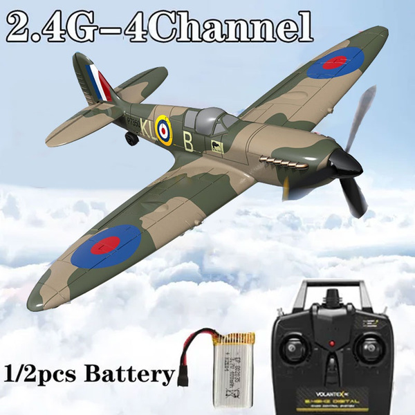 Spitfire RC Airplane 2.4G 4CH Remote Control Plane EPP 6-Axis RC ...
